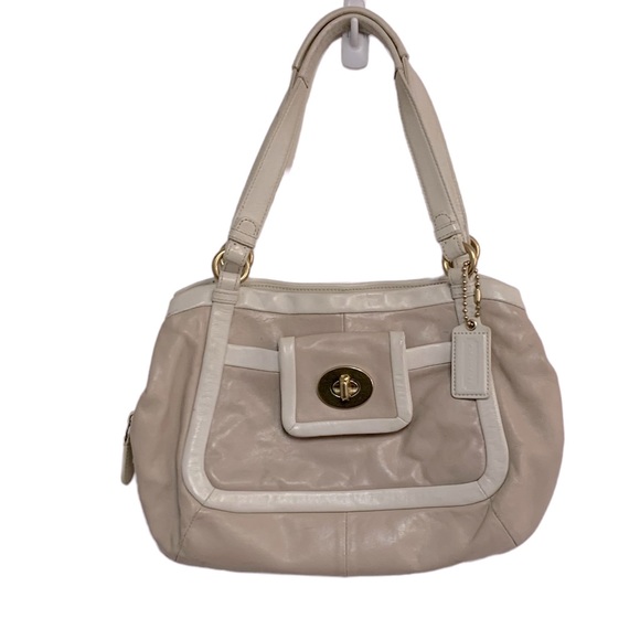 Coach | Bags | Coach Cricket Putty White Leather 361 Shoulder Bag ...